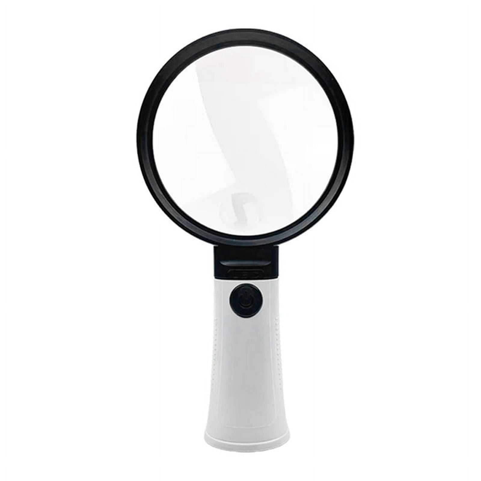 30X 10X Handheld Lighted Magnifying Glass with 12 LED LightIlluminated ...
