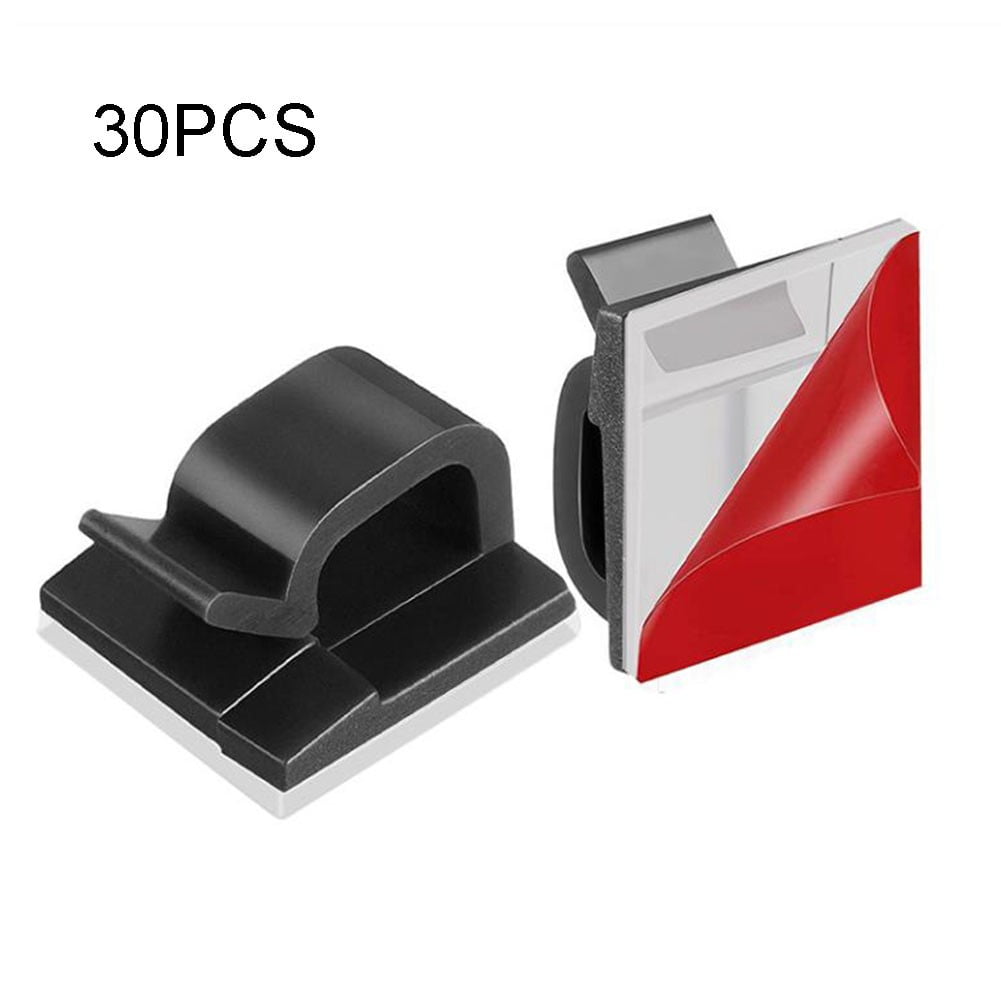 30X Adhesive Car Cable Clamp Installation Wire Conduit Acrylic Adhesive ...
