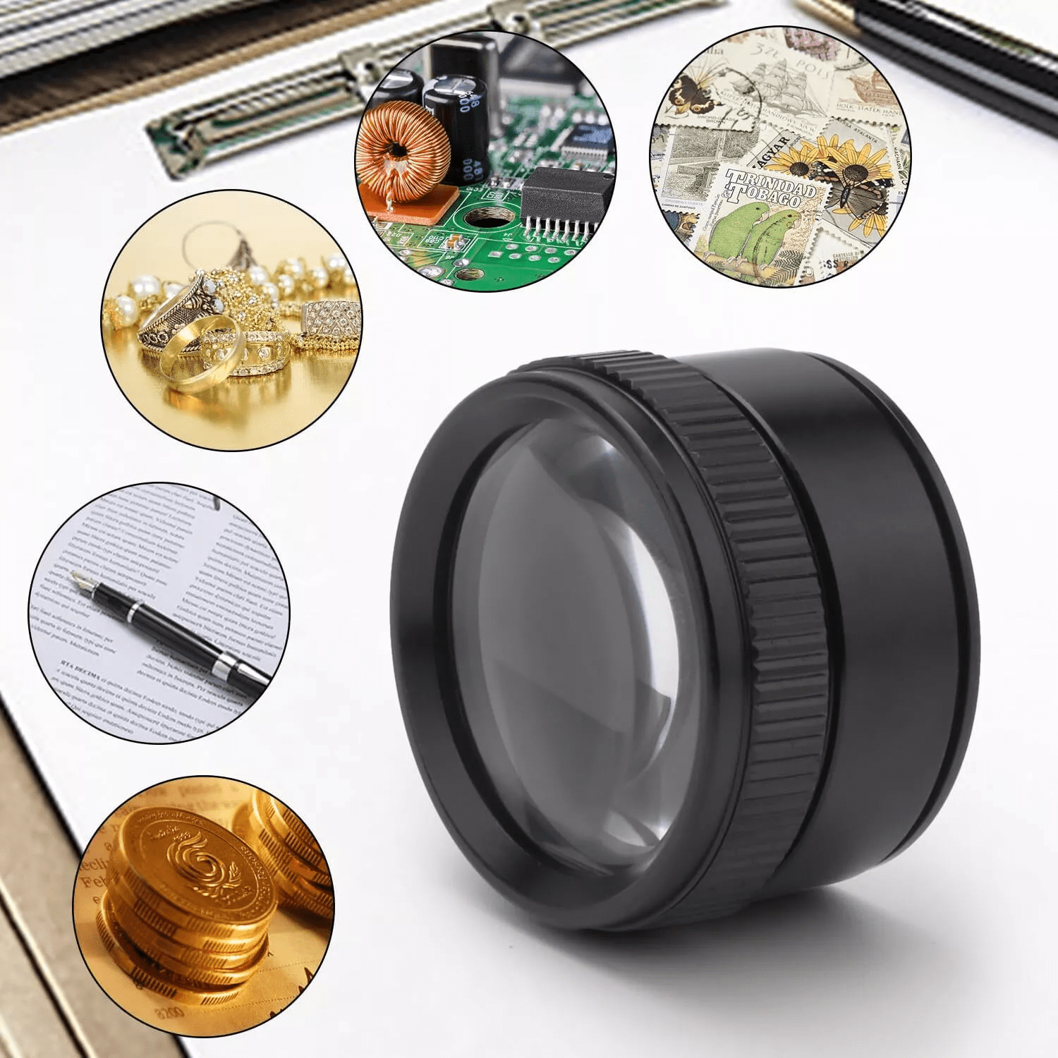 30X Coin Magnifying Glass Professional Optical Magnifier Glasses for ...