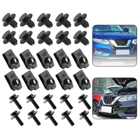 30X For Nissan Qashqai Engine Undertray-Cover Clips Metal Bolt Fixed ...