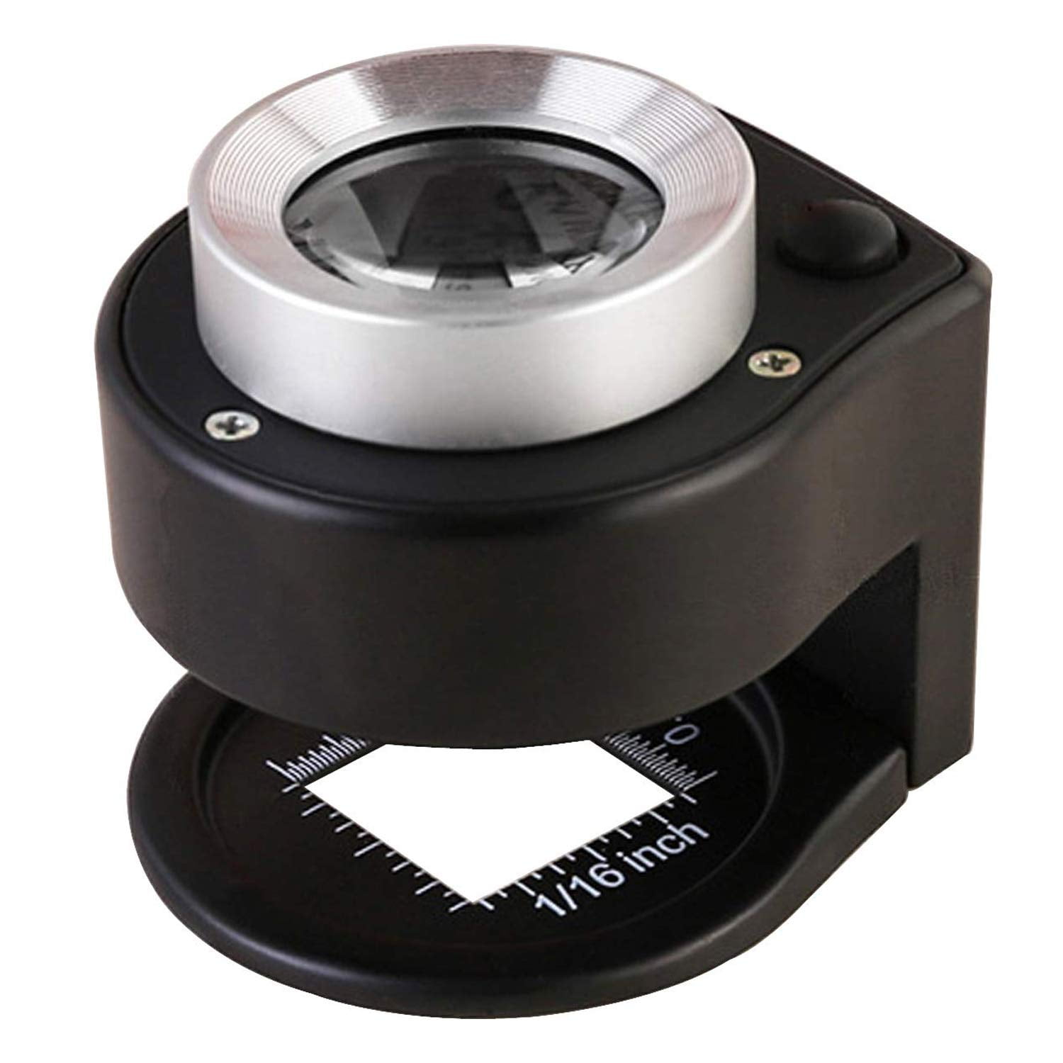 30X Loupe Magnifier with 6 Light,Desktop Portable Metal Magnifier ...