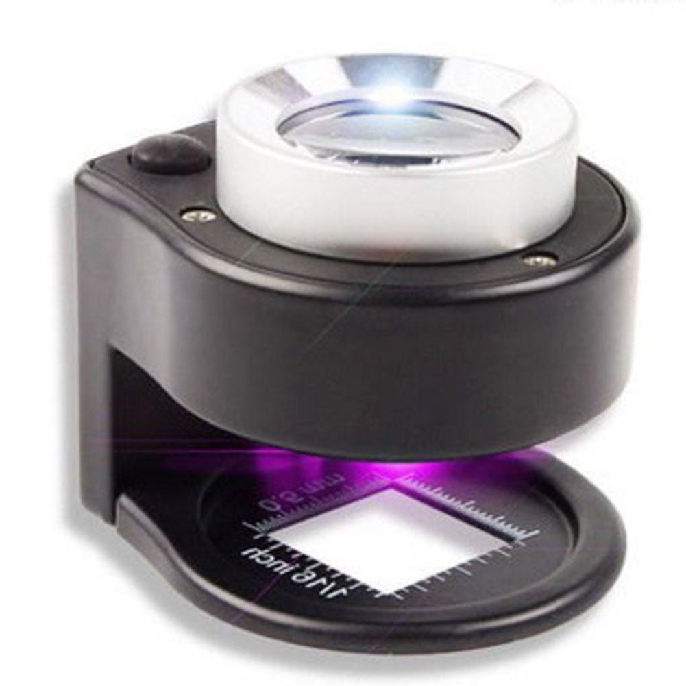 30X Magnifying Glass with LED Lights Handheld Illuminated Magnifier ...