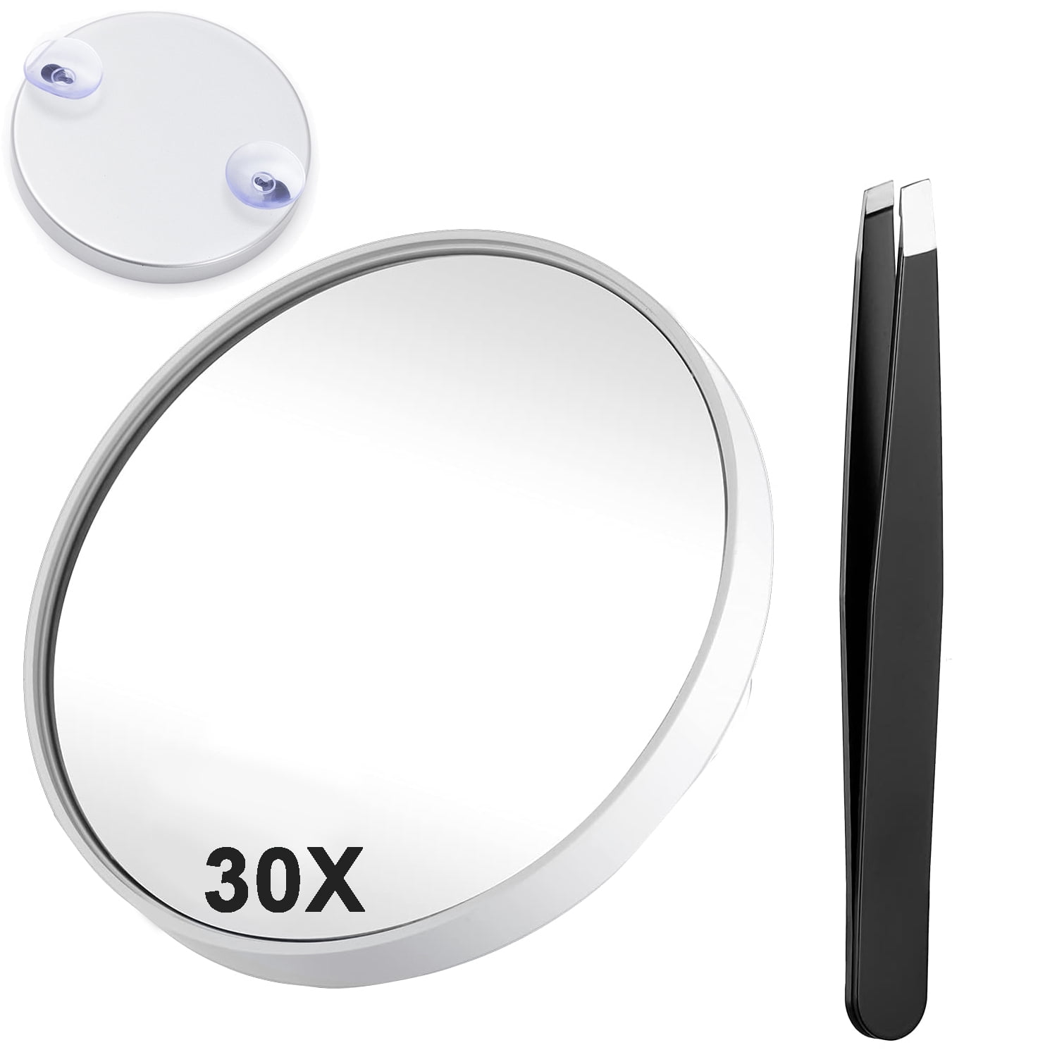 30X Magnifying Mirror, 3.5 Inch Magnified Mirror with 2 Mounting ...