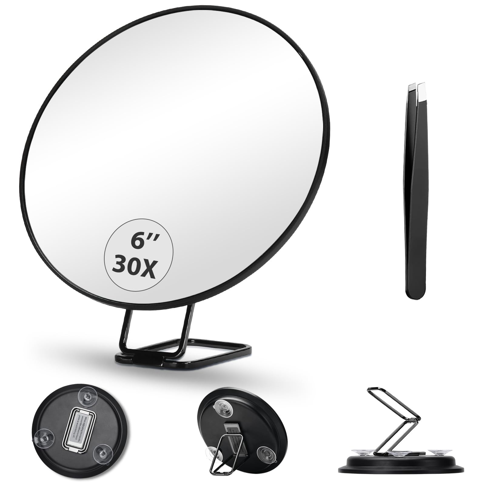 30X Magnifying Mirror, 6 JMS2 Inch Large Makeup with 30X Magnification ...