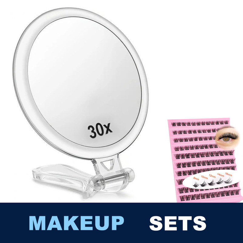 30X Magnifying Mirror, Travel Hand Mirrors with Handle - Double Side ...