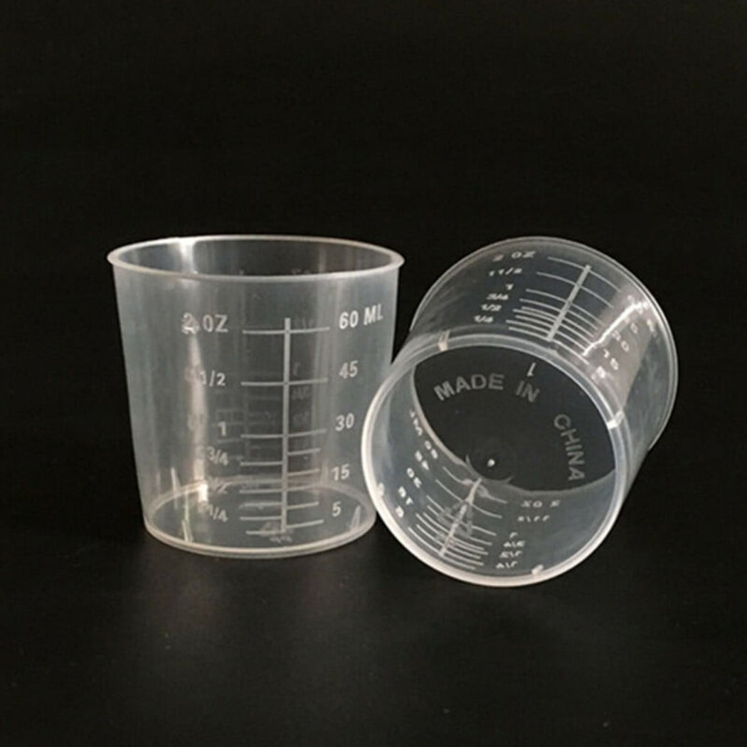 30X Mlless 60ml Plastic Graduated Measuring Cup for Laboratory and Home ...