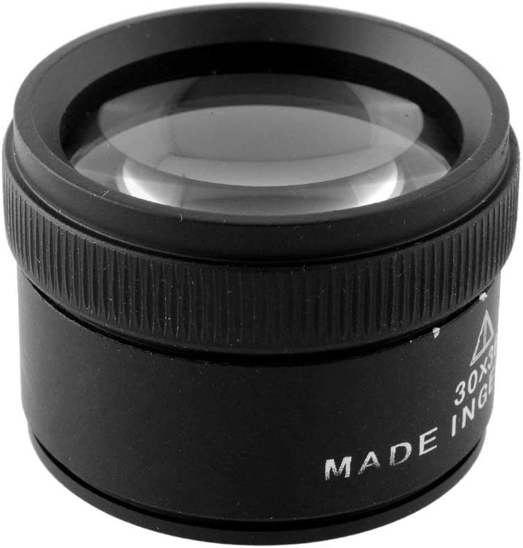 30X Portable Handheld Magnifier Optics Lens Loupes Magnifiers Dome ...
