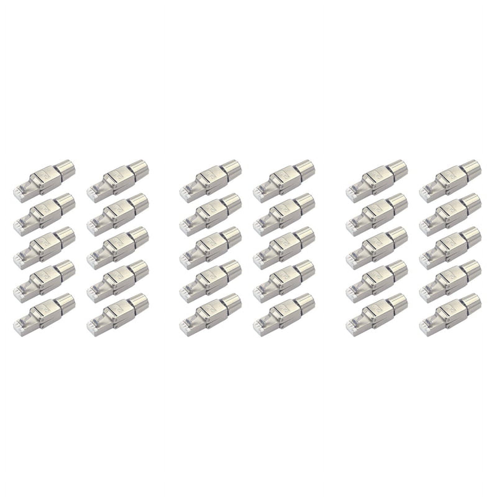30X RJ45 Cat7 Connectors Tool-Free Reusable Shielded Ethernet ...
