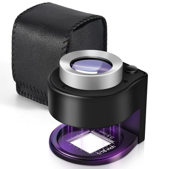 30X Scale Desktop Magnifier with 3 LED Mini Handheld Illuminated ...