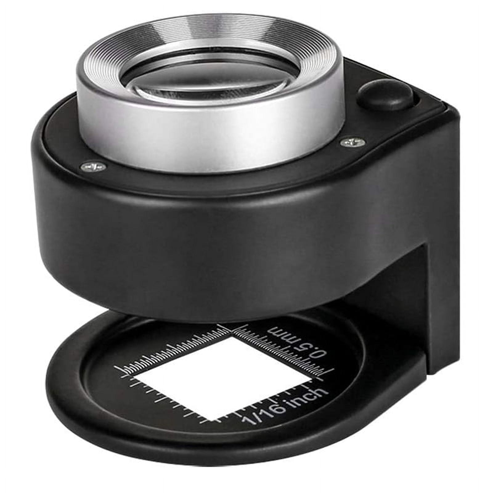 30X Scale Desktop Magnifier with 3 LED Mini Handheld Illuminated Magnifying Glass H7005 ...