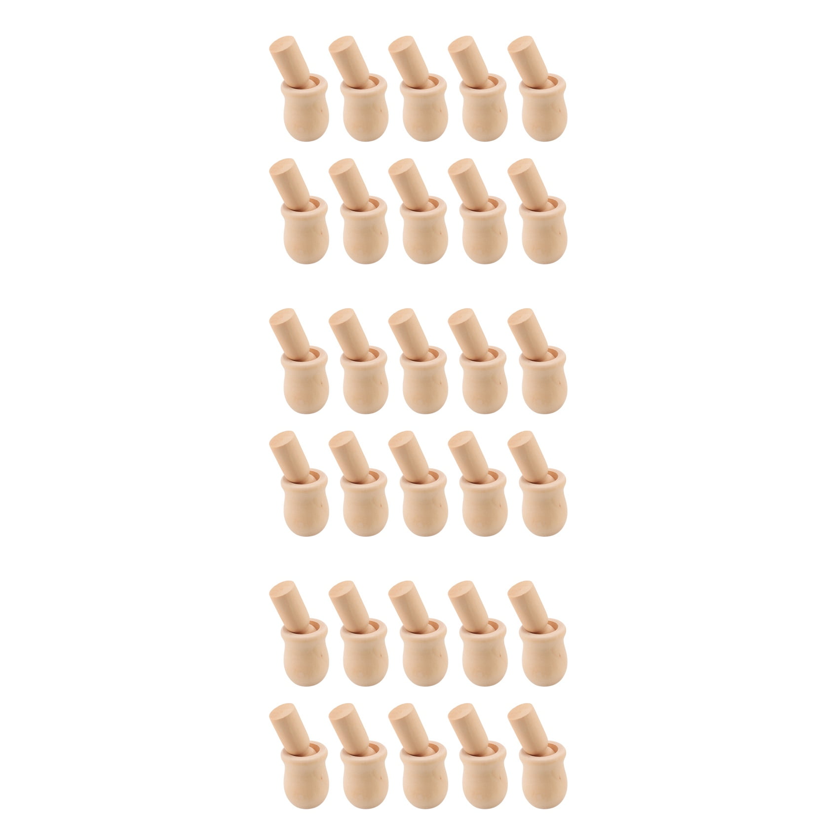 30X Wooden Peg People Nesting Set Wood Peg Dolls Kids DIY Toy - Walmart.com