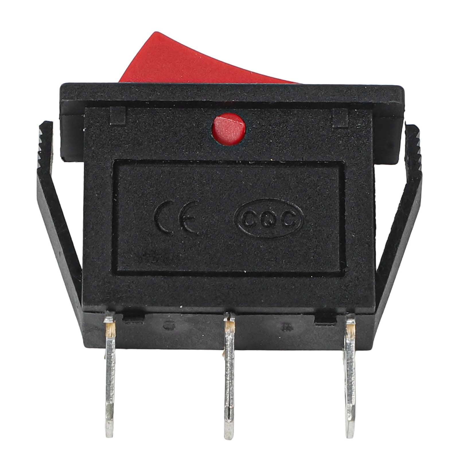 30X11Mm Rocker Switch 15A 250V 20A 125V Red On-Off-On 3 Pin Industrial ...