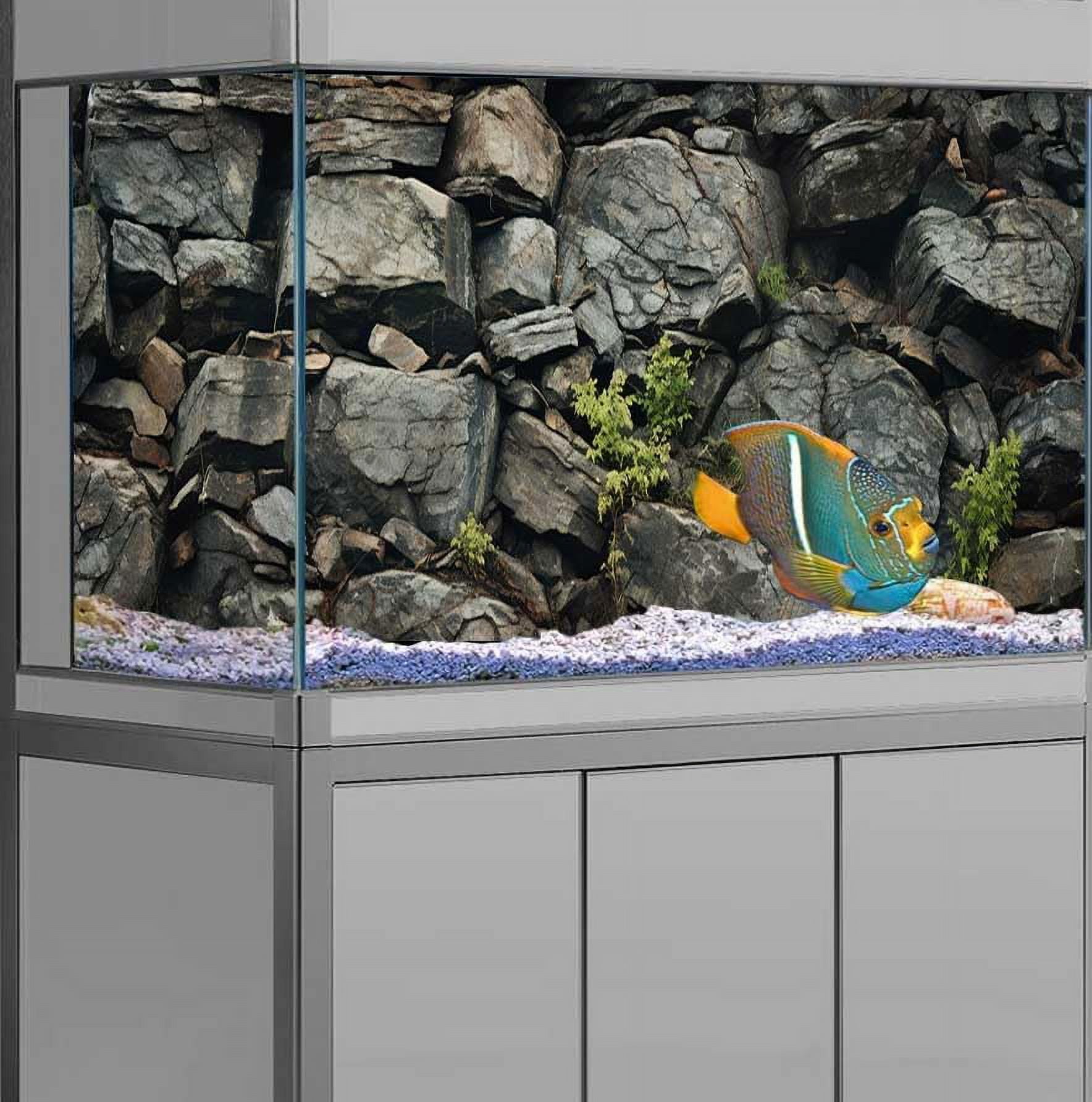 30X12IN Stone Aquarium Background, Rock Fish Tank Background, Natural ...