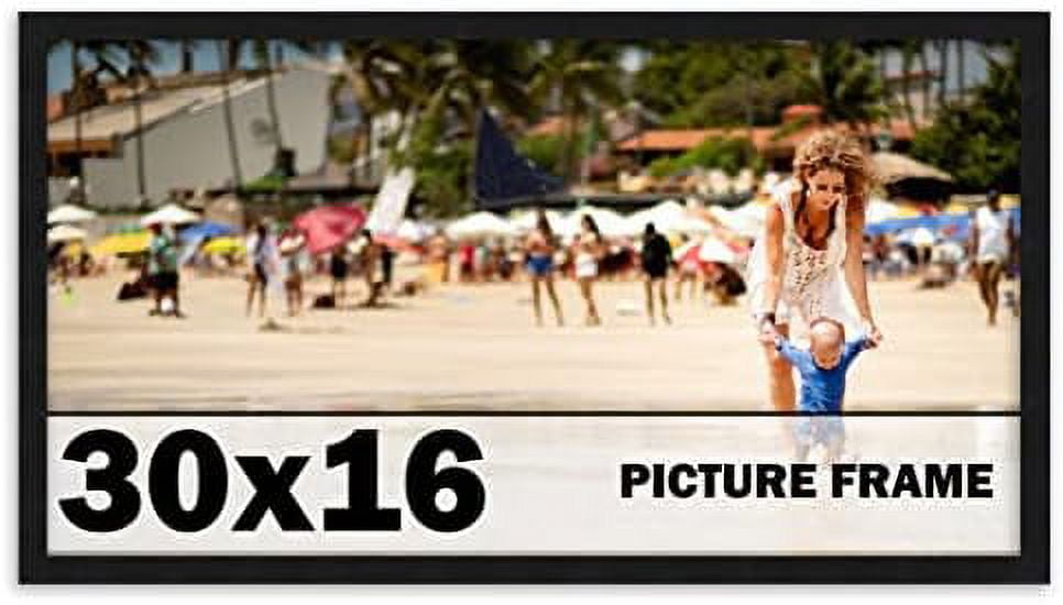 30X16 Frame Black Picture Frame - Complete Modern Photo Frame Includes ...