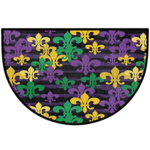 30X17 Inch Gras Half Round Door Mat, Non-Slip Semicircle Doormats ...