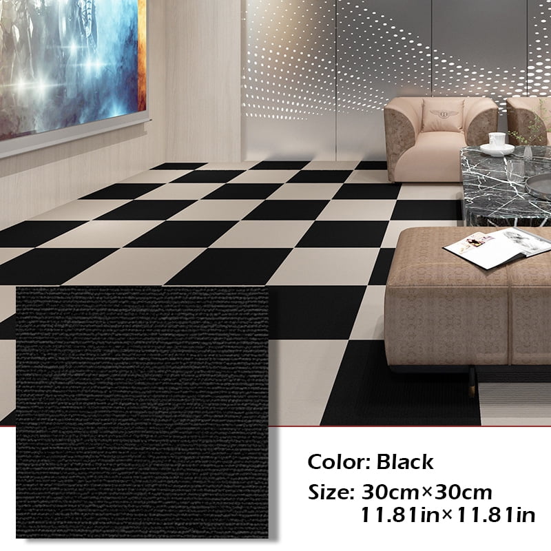 30X30cm Self-adhesive Anti Slip Splicing Block Floor Mute Rug Bedroom Mat Carpet Water ...