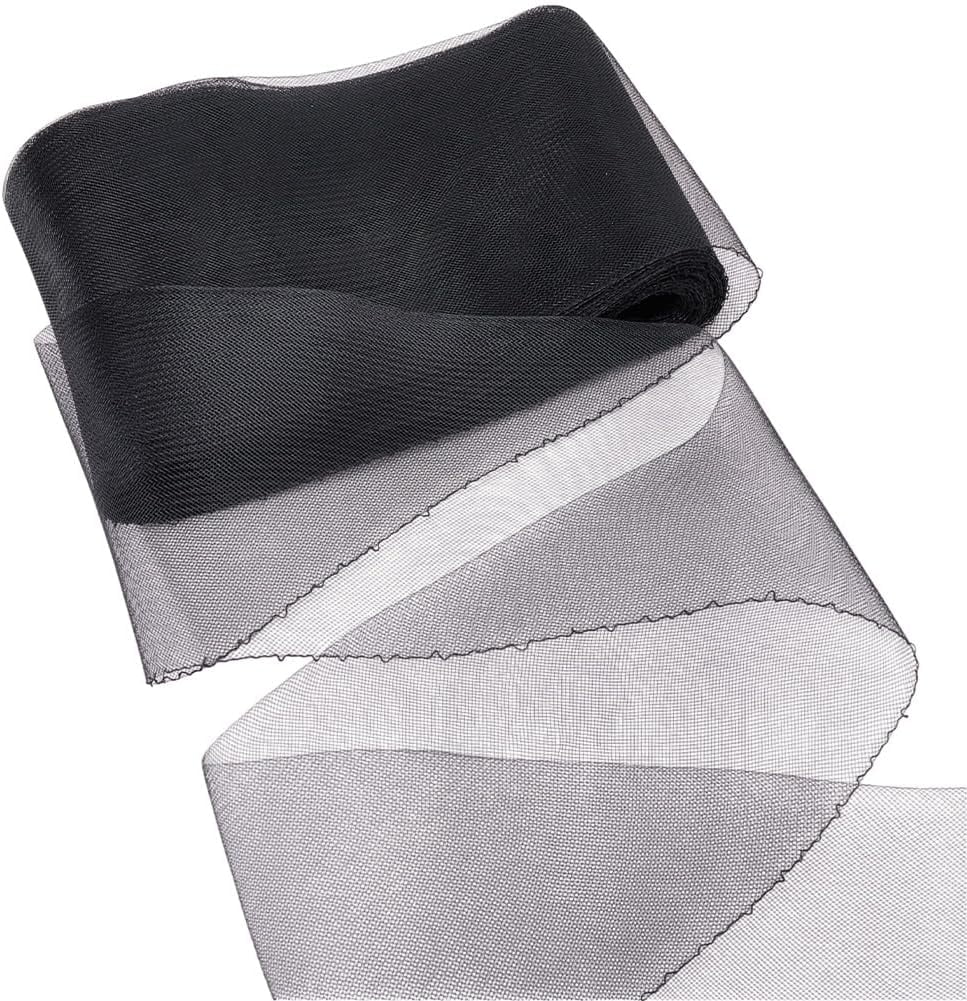 30Yards Black Horsehair Braid Thread Edge Fabric 6.3inch Wide Pleated ...