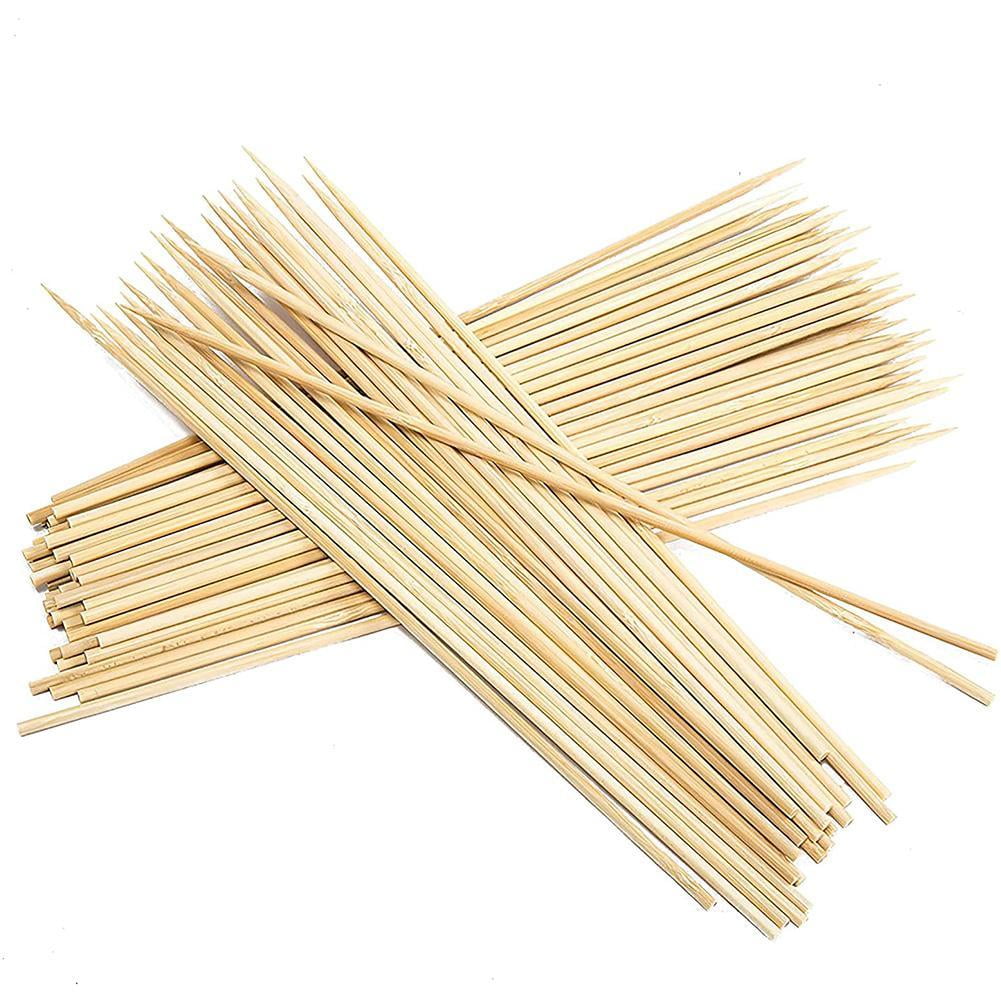 30cm 100pcs Bamboo Wooden BBQ Skewers Food Bamboo Meat Tool Barbecue ...