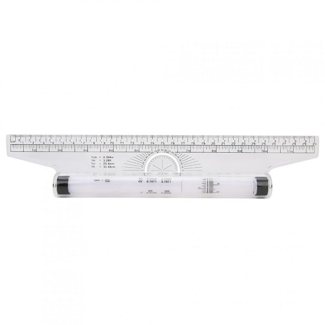 30cm 11.8in Parallel Rolling Ruler Multi Purpose Clear Drawing Glider ...