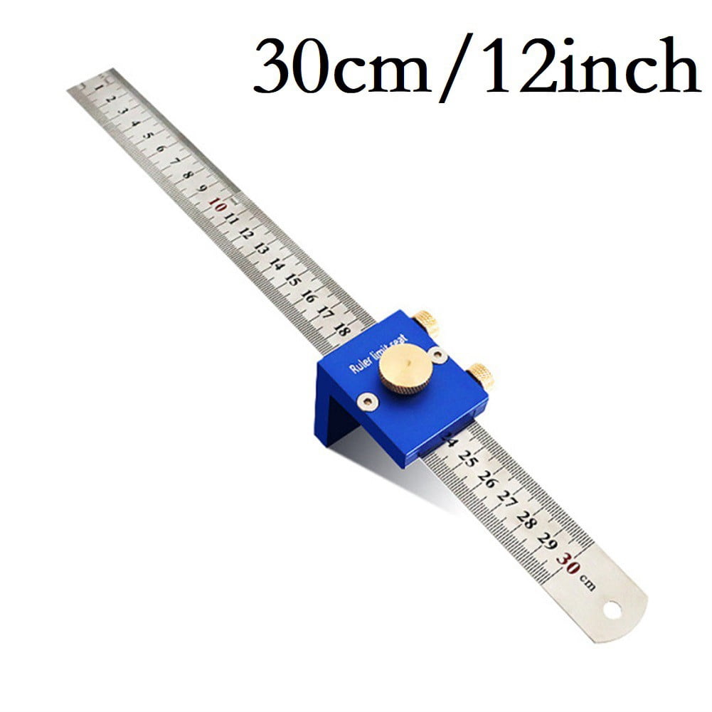 30cm/12 Inch Scribing Ruler Adjustable 90 Degrees Measuring Tools ...