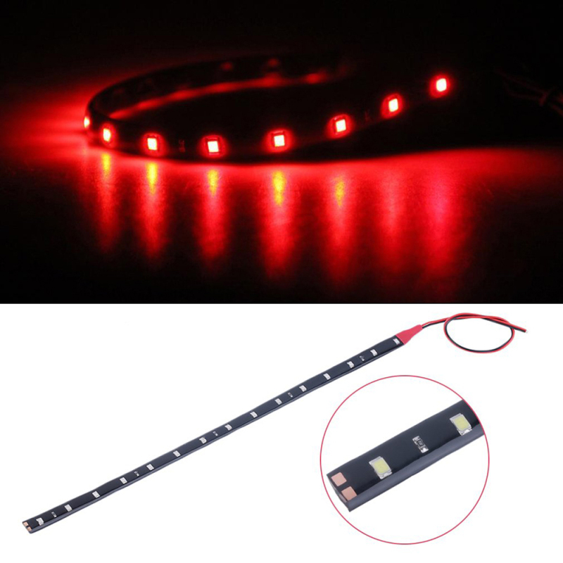 30cm 15 led 5050 smd strip light flexible bar under tube underglow ...