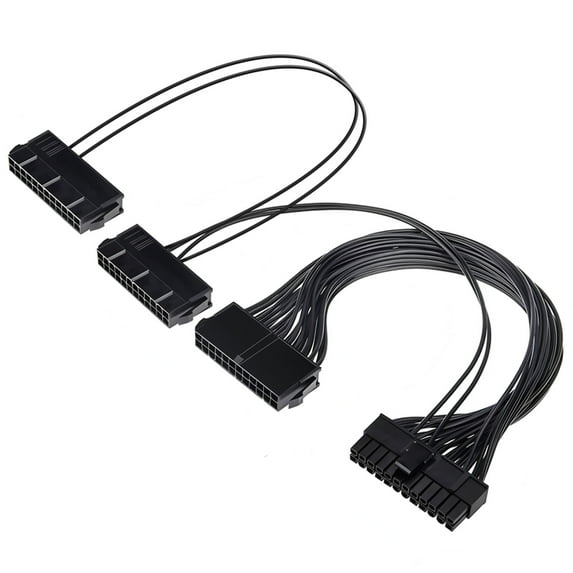 30cm 24Pin Male 1 to 3 Port Female Power Supply Cable Connectors ...