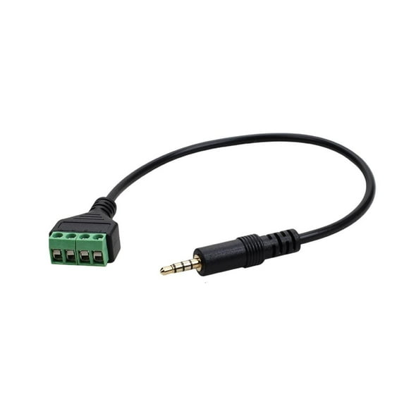 30cm 3.5mm 4 Poles Stereo Jacks to AV Screw Terminals Balun Connectors ...