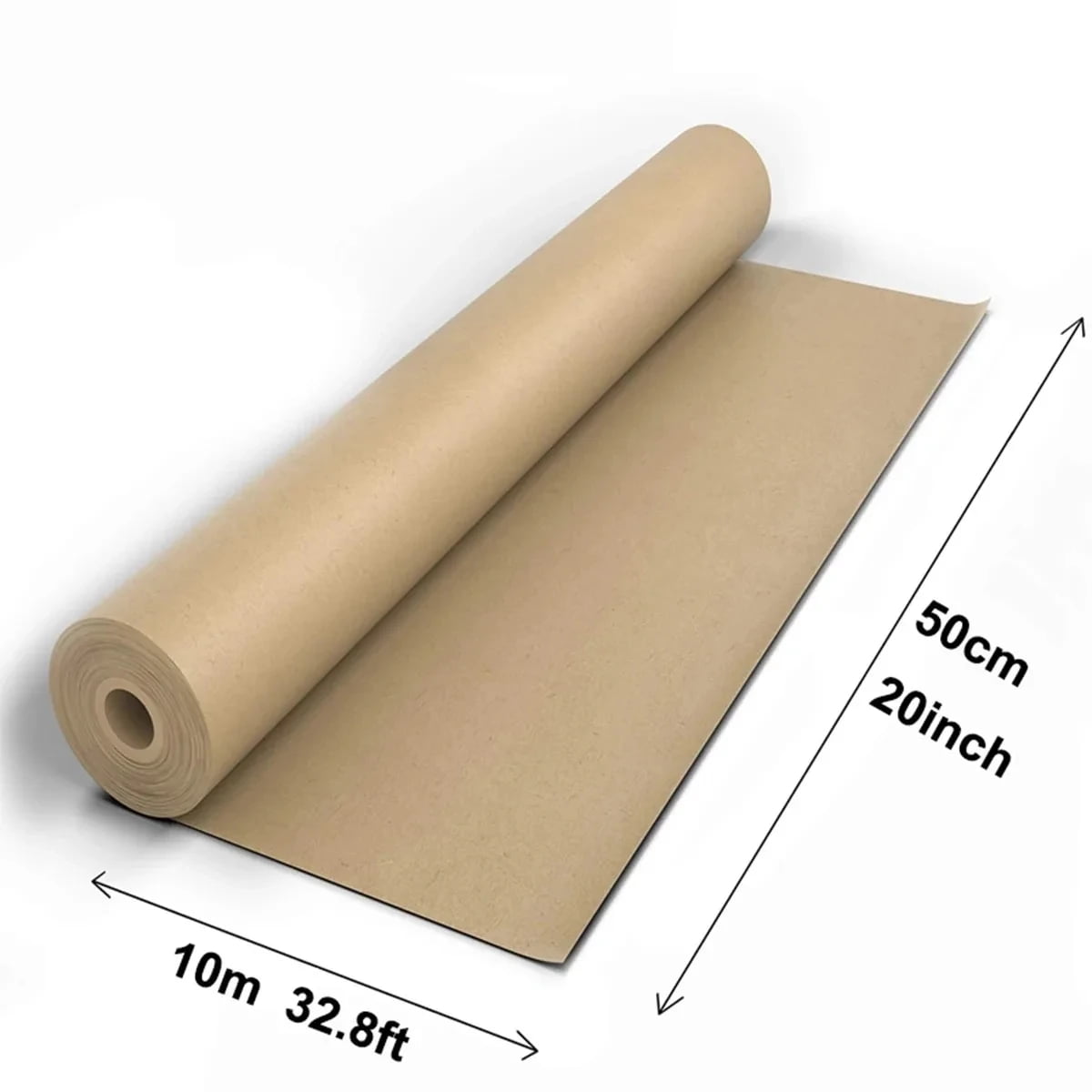 30cm/50cm Kraft Paper Roll Width Plain Brown Art Sticky Shipping Paper ...