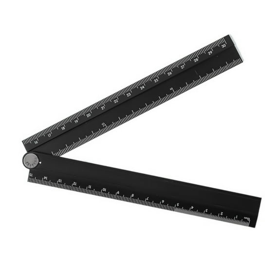 30cm Aluminum Folding Rulers with Protractors Easy Carry Drawing Tool ...