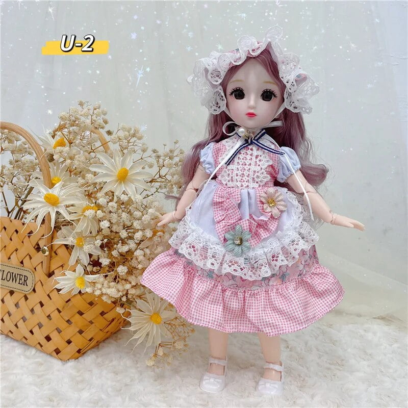 30cm Anime Bjd Doll Full Set 1/6 Bjd Reborn Kawaii Girls Dress Up DIY ...