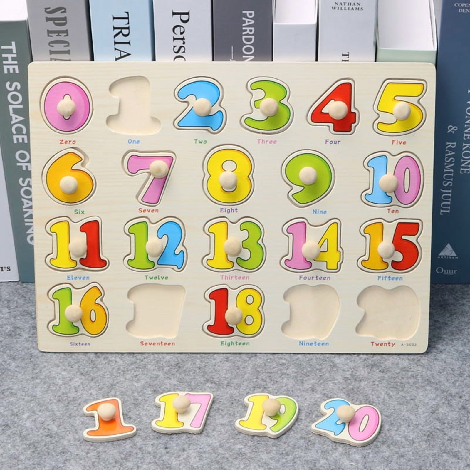 30cm Baby Toys Montessori Wooden Puzzle Hand Grab Board Educational ...