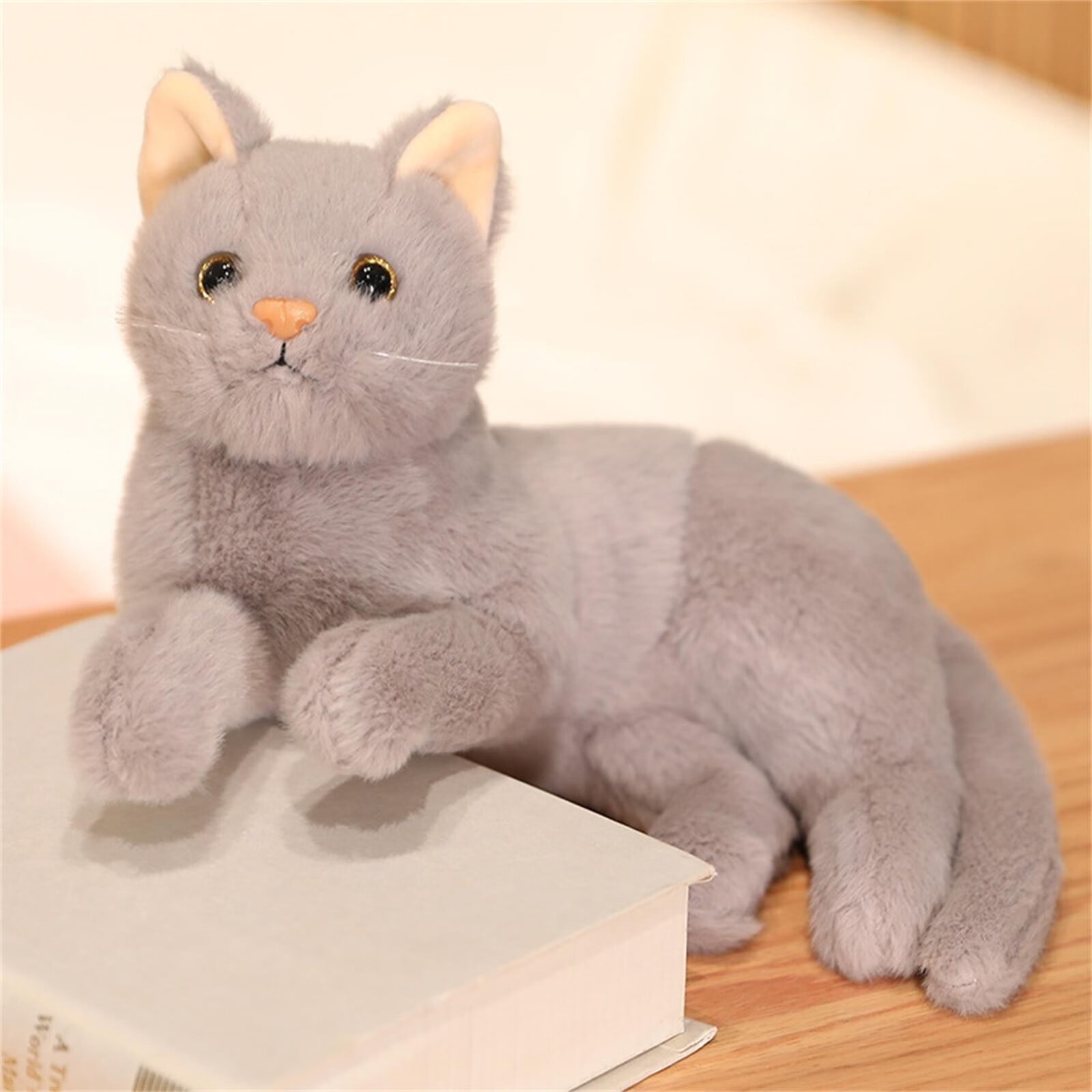 30cm Cute Real Life Plush Cats Doll Stuffed Lying Cat Plush Toys for ...
