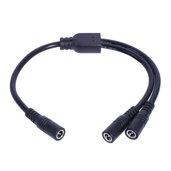 30cm DC5521 Y Splitter Power Cable DC5.5x2.1mm 1Female to 2 Female ...
