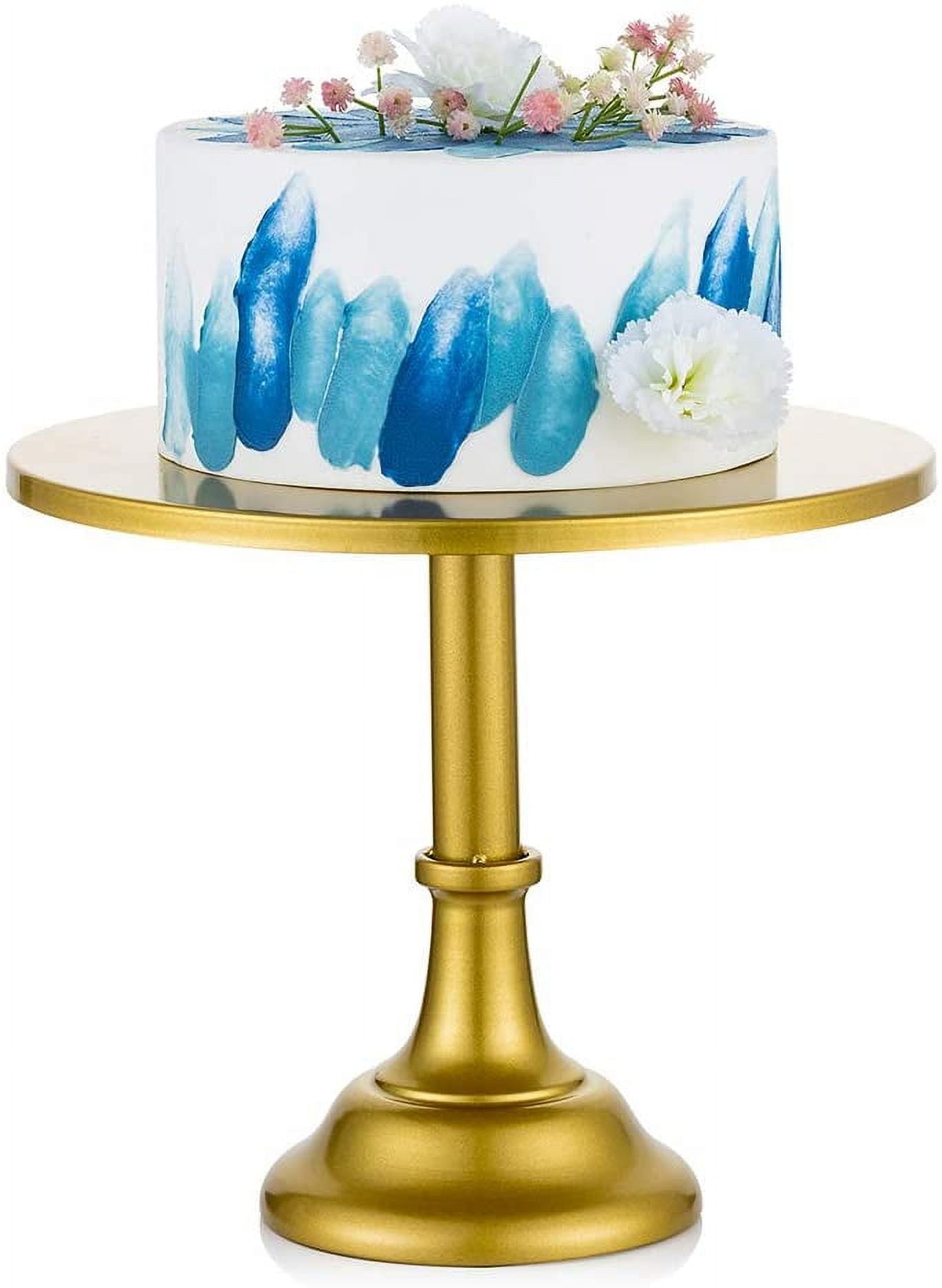 30cm Display stands Gold Cake Topper, Simple Style Round Metal Wedding ...