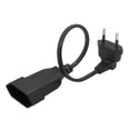 30cm EU Power Adapter Cord, 90 Degree Angled European Round 2Pin Male ...