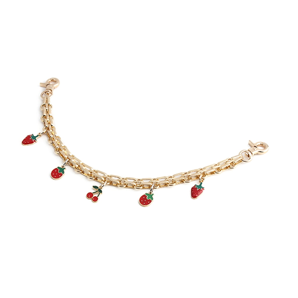 30cm Flower Strawberry Heart Decorative Chain Ornament For Bags And ...