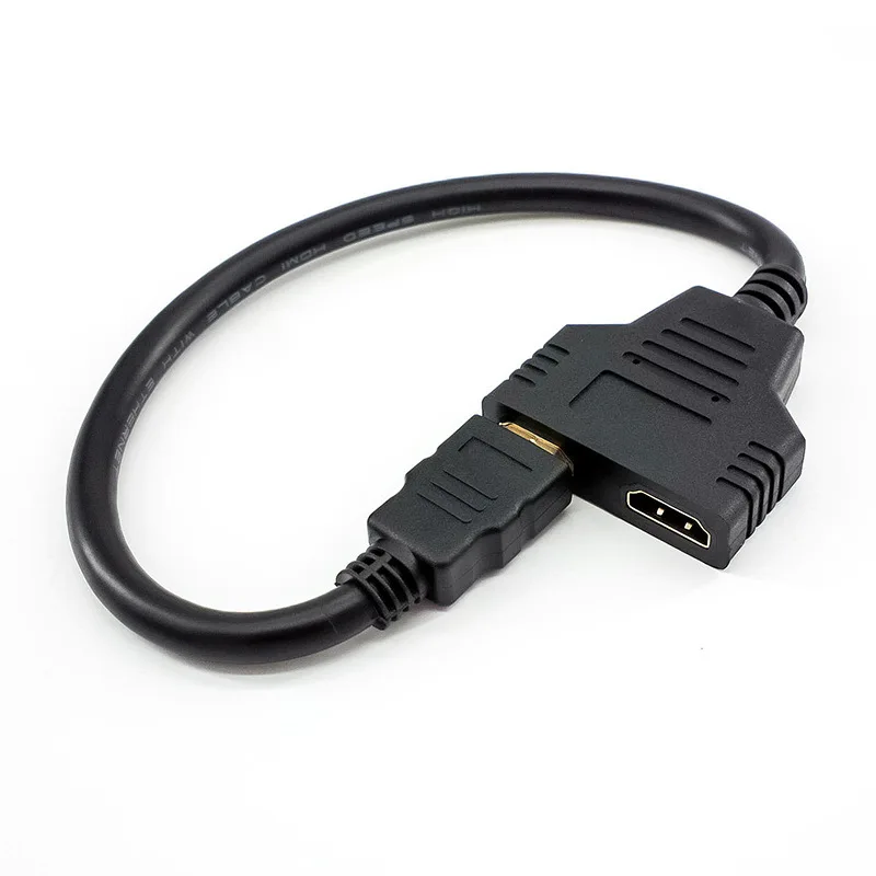 30cm HD-MI Compatible 2 Dual Port Y Splitter HD 1080P V1.4 Male To ...