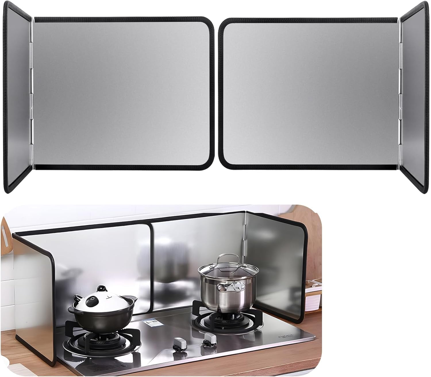 30cm Height Foldable Stove Splatter Guard Grease Shield Nonstick Oil ...