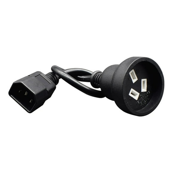 30cm IEC320 C14 to SAA Power Cord Short Wire C14 to 3pin Adapters Cable ...