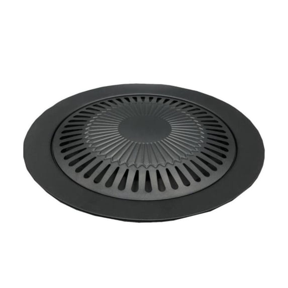 30cm Iron Korean Barbecue Plate with Fluted Design, Hydrophobic Holes ...