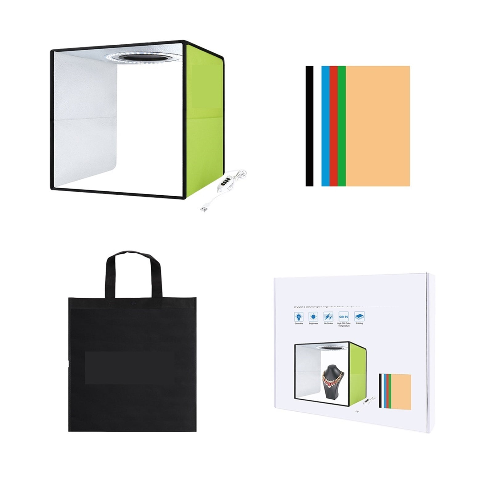 30cm Lightbox Mini Foldable Photo Studio Box LED Light Box Photography ...