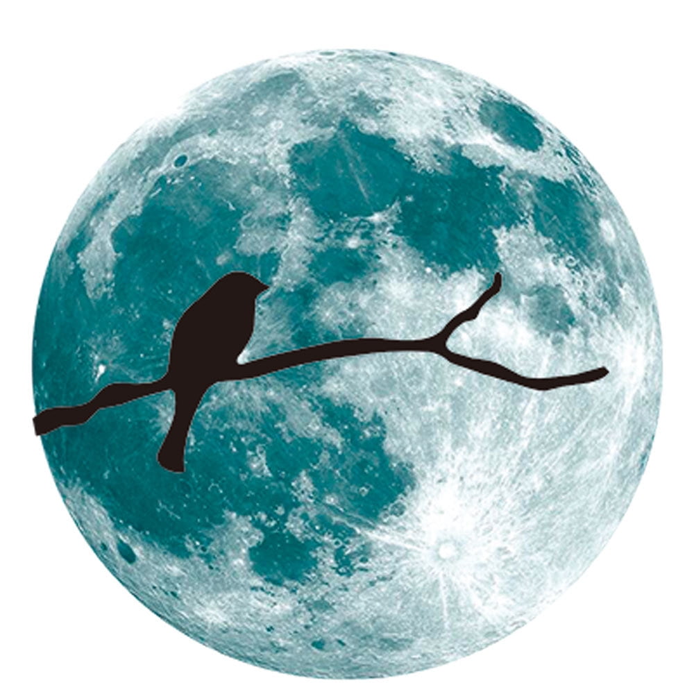 30cm Night Luminous Moon s Glowing 3D Fluorescent Moon Sticker Glow In ...