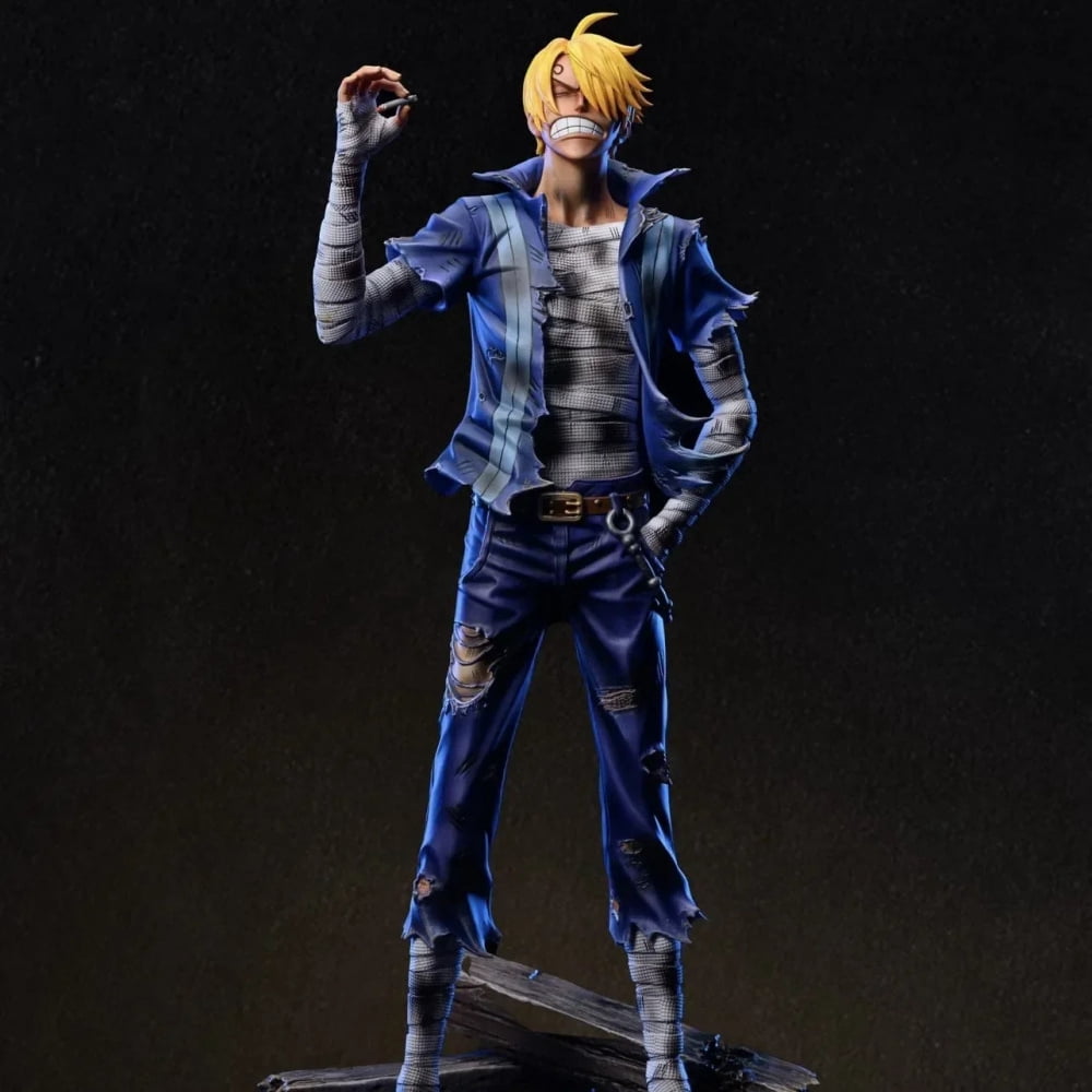 30cm One Piece Anime Action Figure Roronoa Zoro Vinsmoke Sanji Stand ...