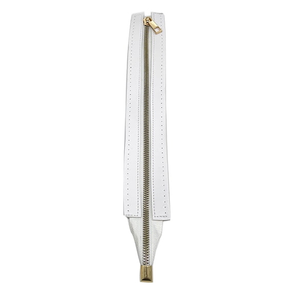 30cm PU Leather Zipper with Holes Metal Zipper Zipper Replacement ...