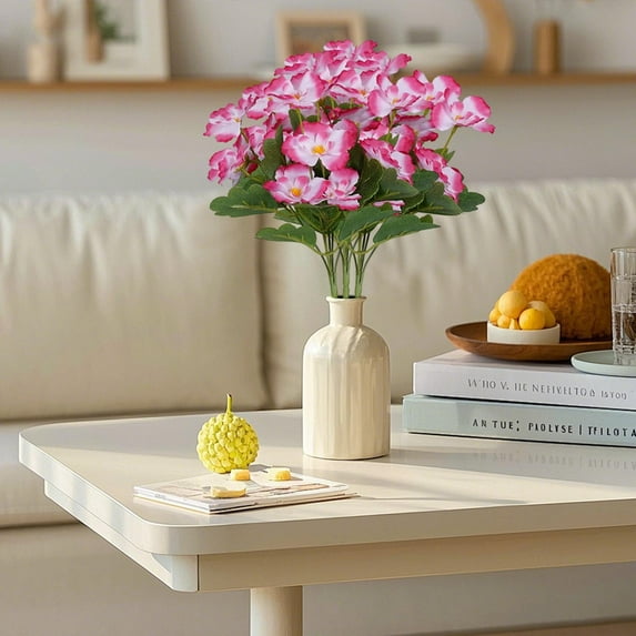 30cm Pink Artificial Flowers Bouquet, Real-Looking Handheld Fake Silk ...