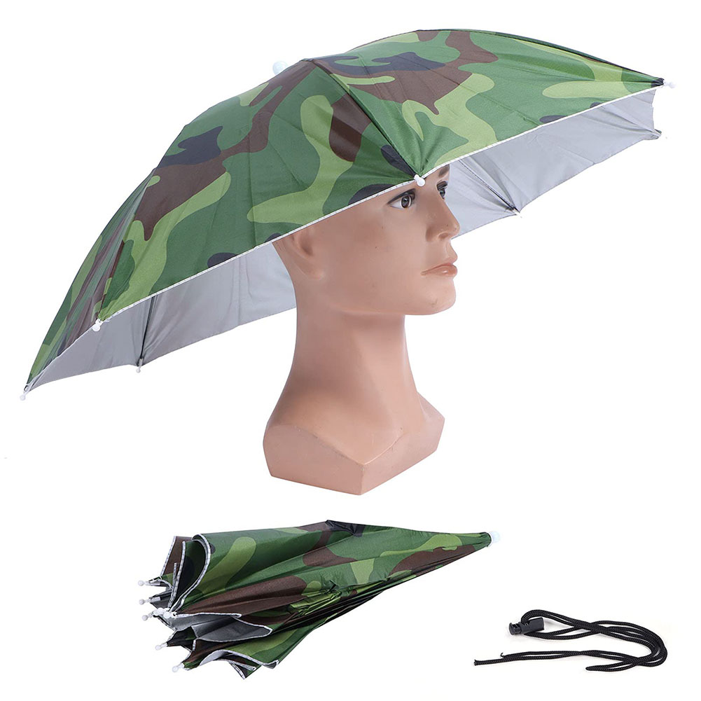 30cm Portable Foldable Camouflage Umbrella Hat Multifunctional Sunshade ...