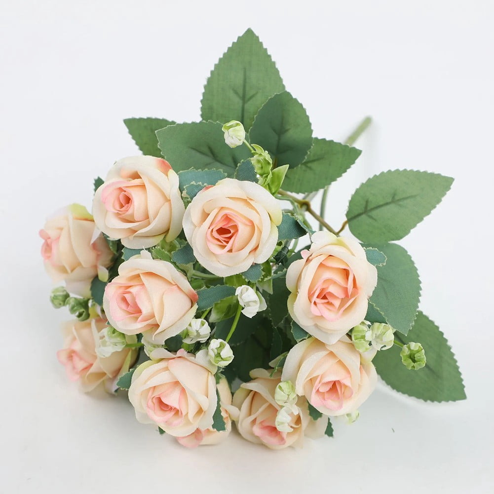 30cm Rose Silk Artificial Flowers Small Bouquet 10 Head Fake Flower ...