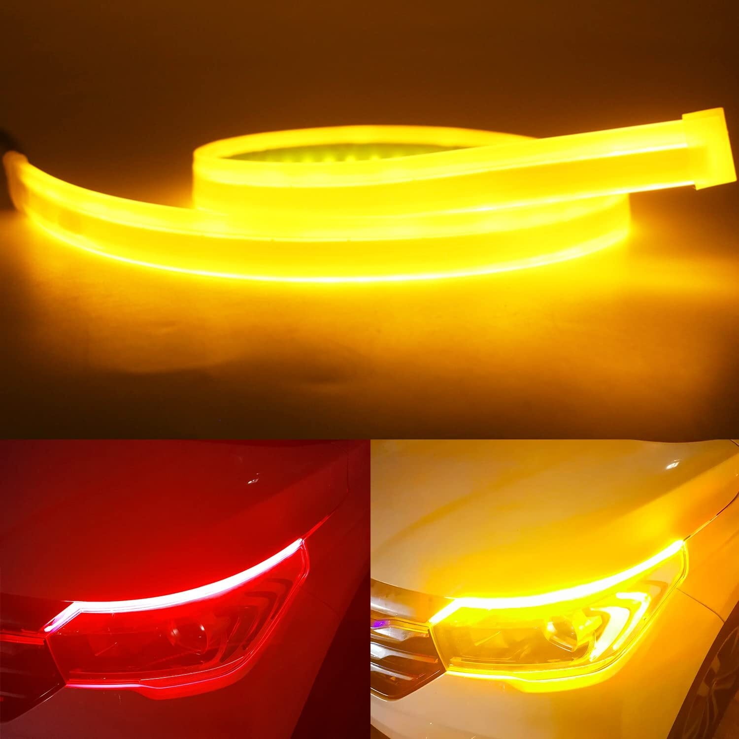 30cm Soft Tube Guide Flexible LED Strip Daytime Running Light 12inch ...