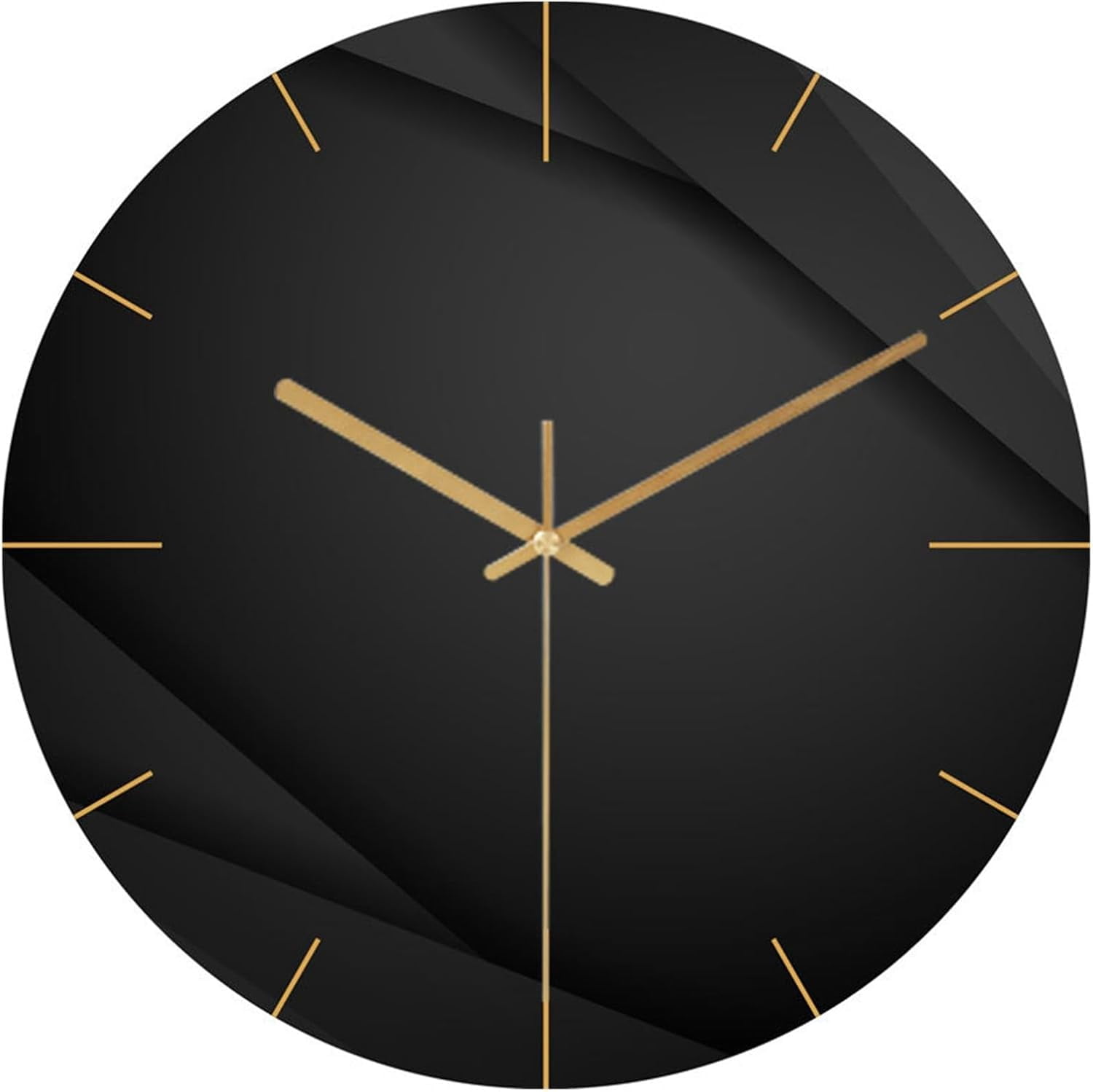 30cm Tempered Glass Living Room Wall Clock Quartz Battery Powered ...