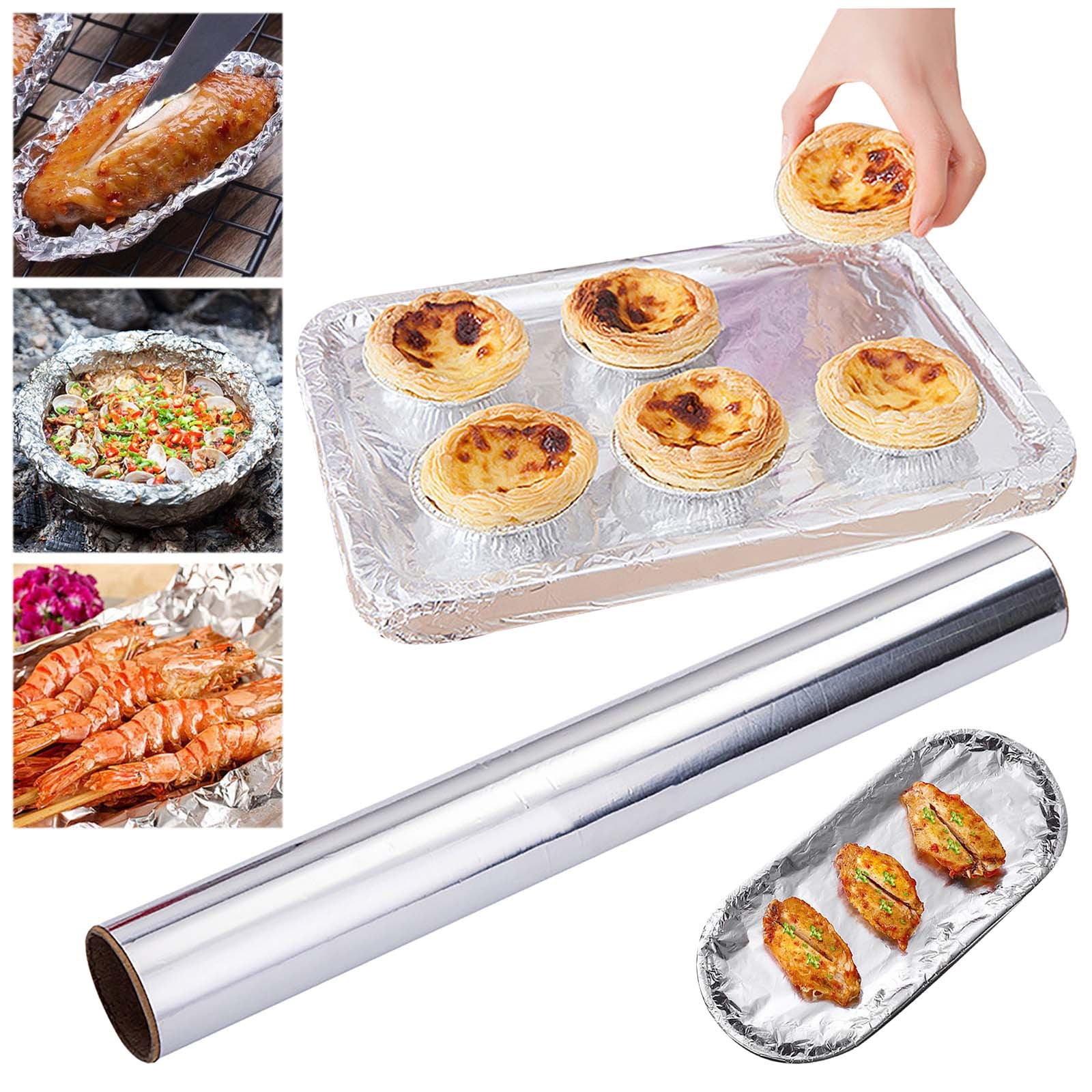 30cm Thick Heavy Duty Aluminum Foil Roll Disposable Baking and Barbecue ...
